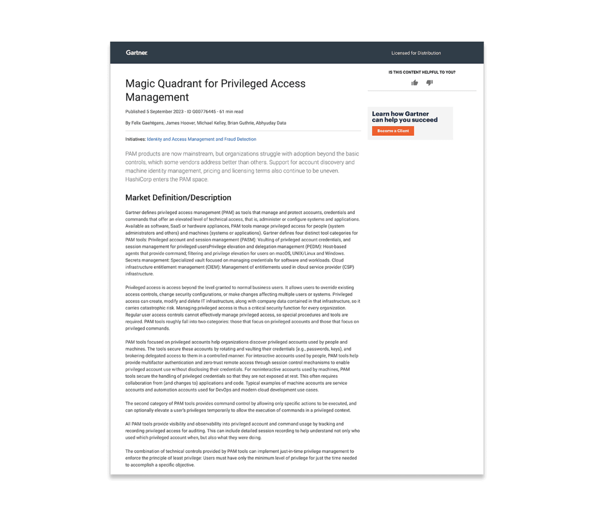 HashiCorp named in Gartner® Magic Quadrant™ for Privileged Access ...