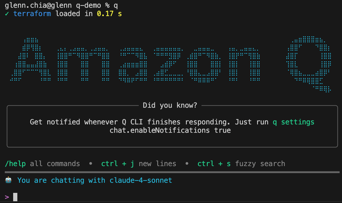 Amazon Q Developer with Terraform MCP
